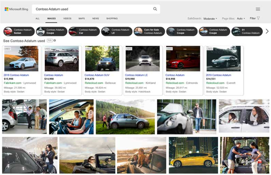 Microsoft Auto Inventory Ads: Supported Vehicle Types